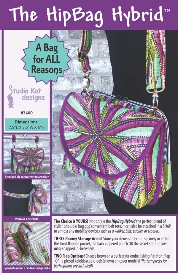 The HipBag Hybrid Bag Pattern - Studio Kat Designs